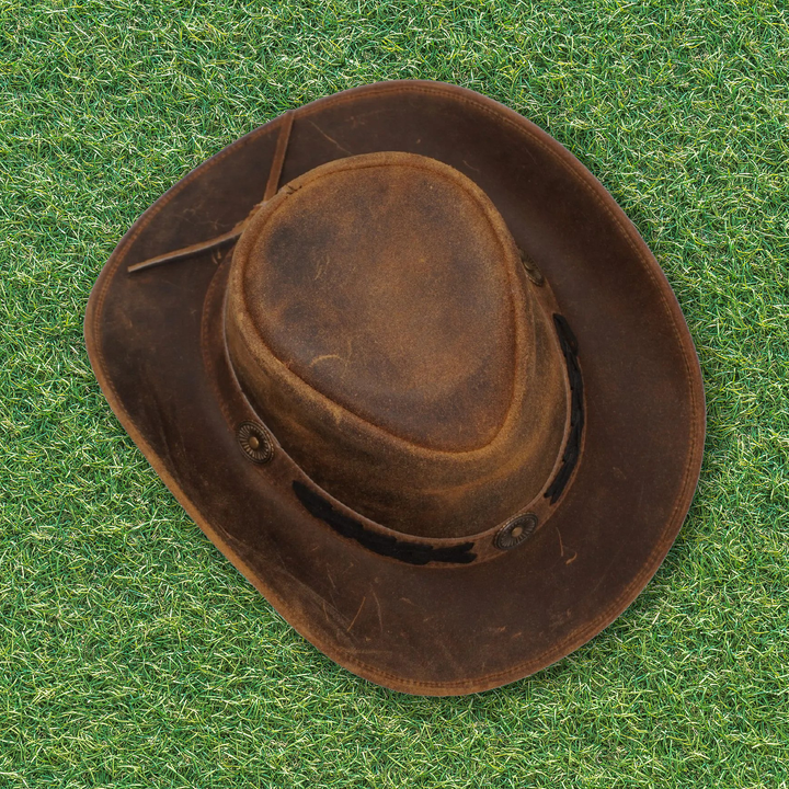 Cowboy Hat Xl Men's Genuine Leather Cowboy Hat – Vintage Western Style ...
