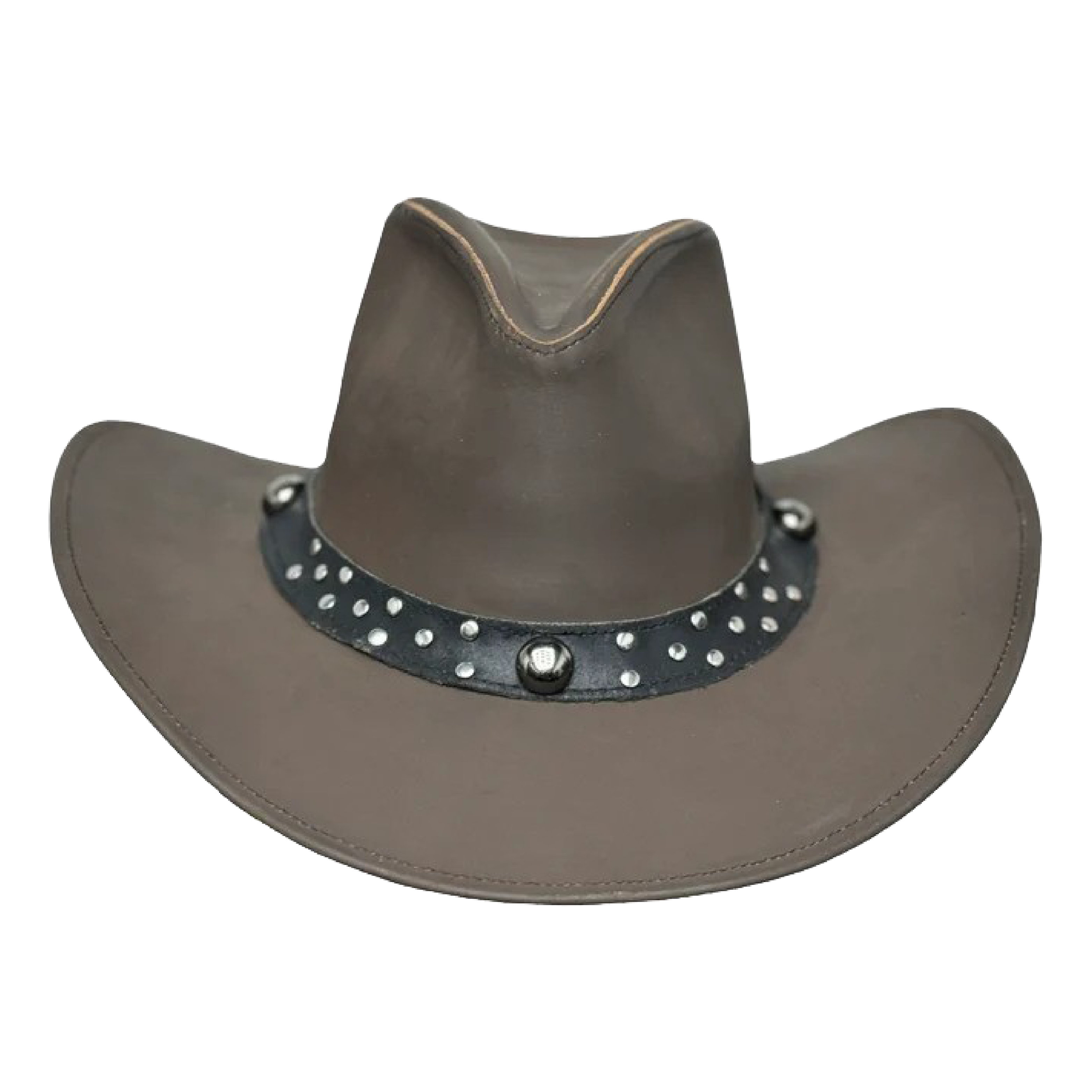 Austin Brown Leather Cowboy Hat Removable Chinstrap Lesa Collection Usa