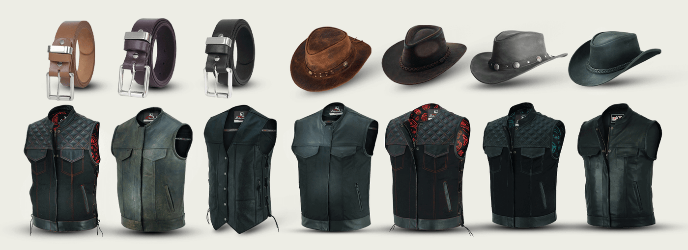 Leather Jacket | Vests | Cowboy Hats | Wallets |Bits - Lesa Collection ...